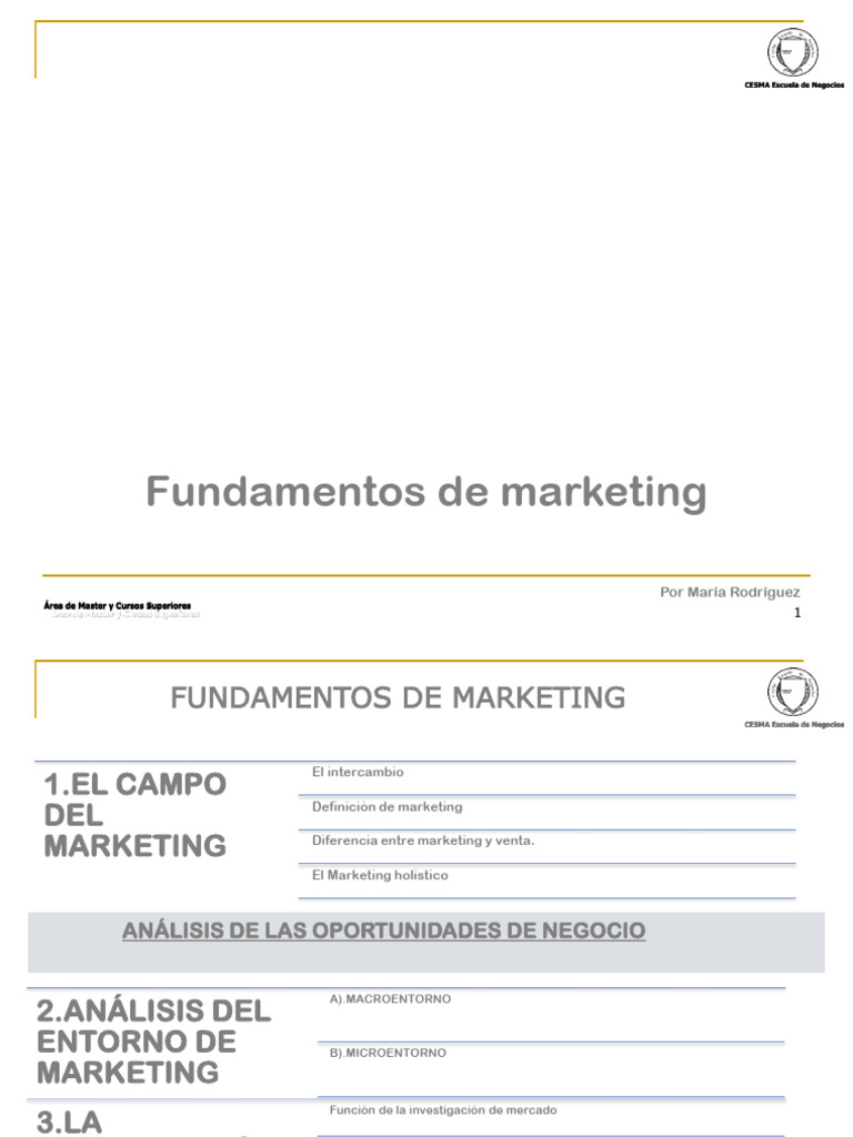 Fundamentos Del Marketing | PDF | Marketing | Investigación de mercado