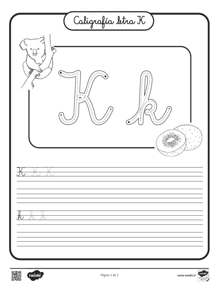 Caligrafía de la letra K | PDF