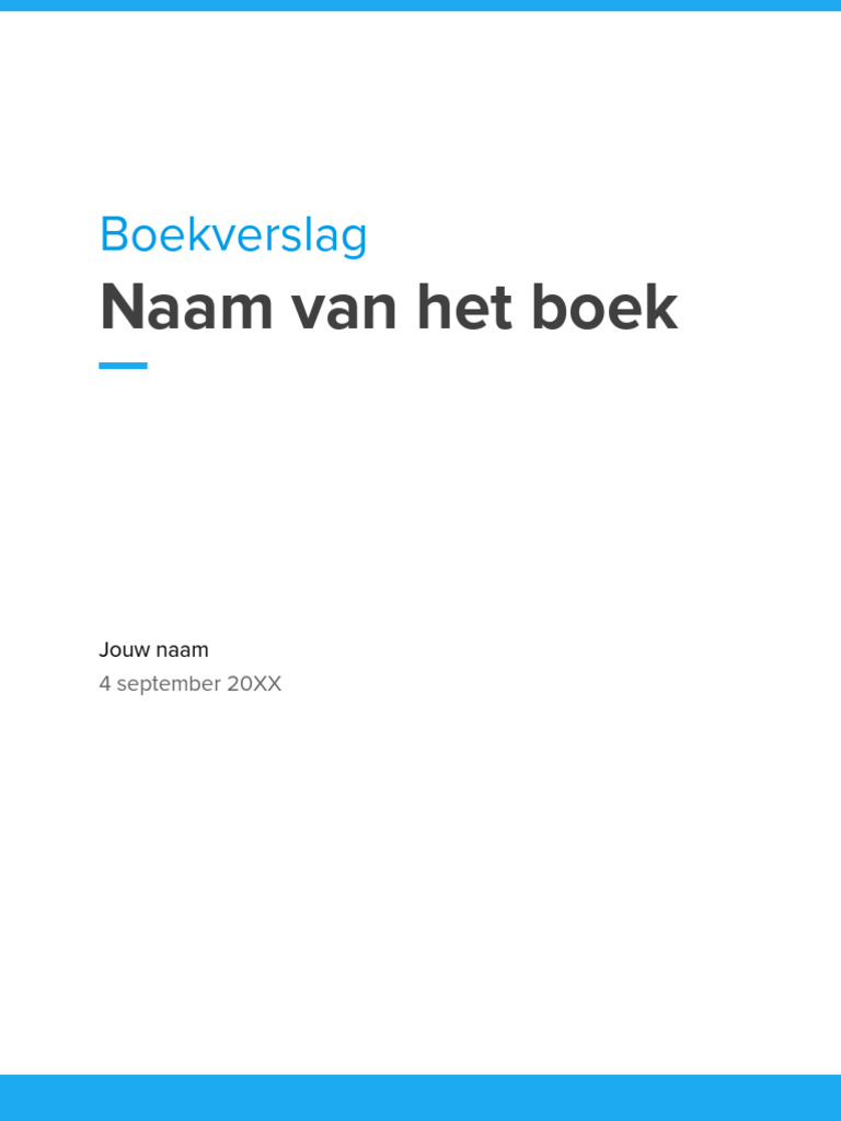 Boekverslag | PDF