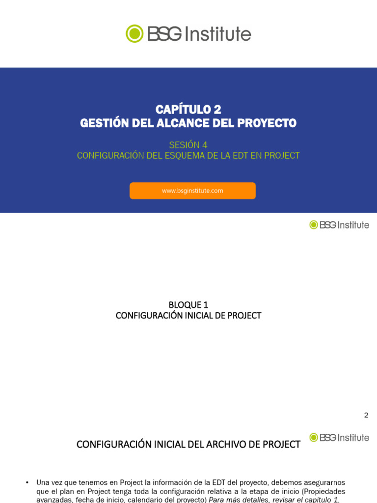 c2s4b1 Configuracion Inicial Del Archivo Project | PDF