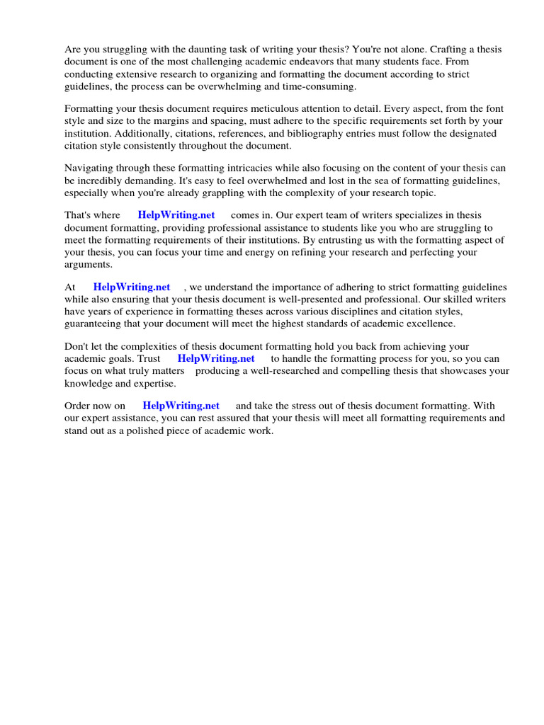 Thesis Document Formatting | PDF | Thesis | Microsoft Word