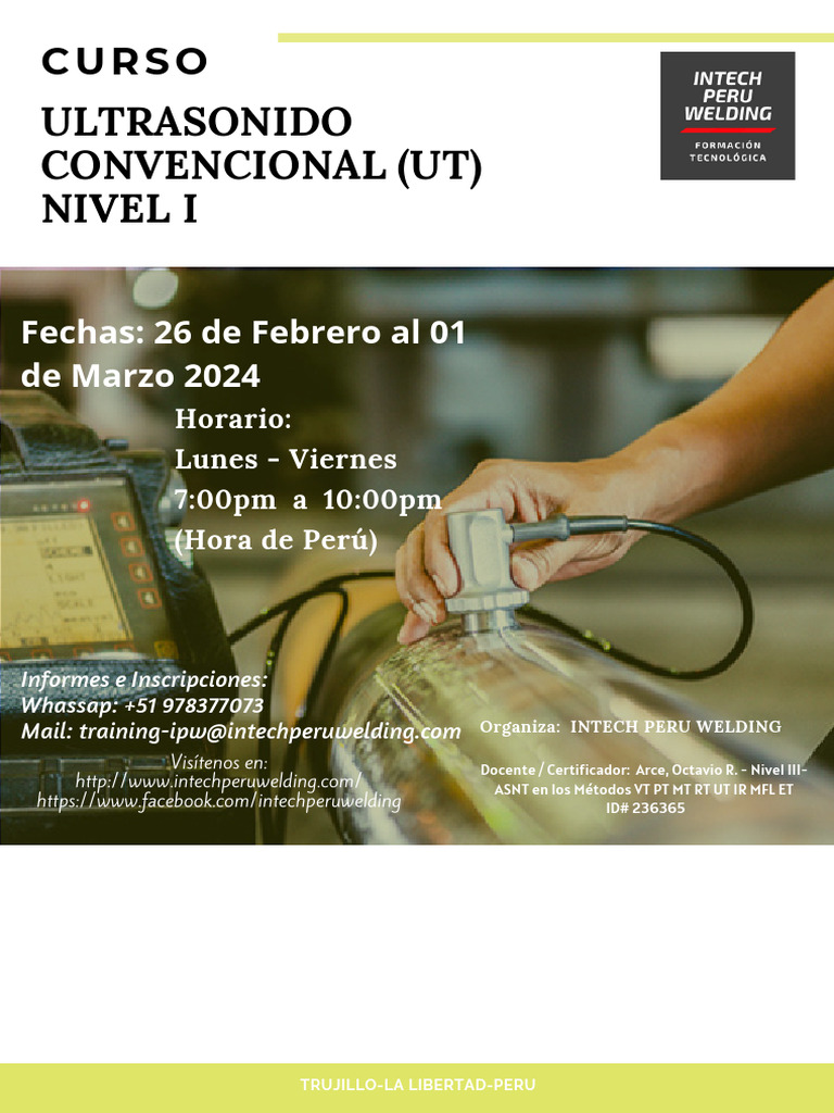 Curso Online Ultrasonido Nivel I 2024 | PDF