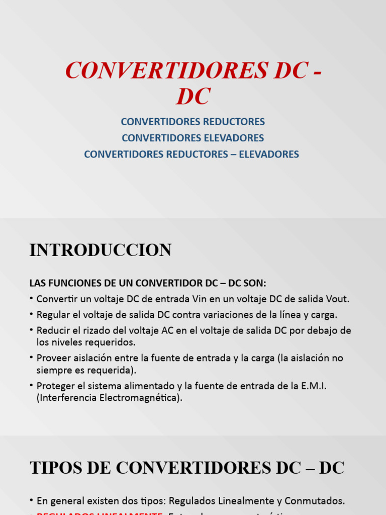 10 Convertidores DC - DC | PDF | Inductor | voltaje