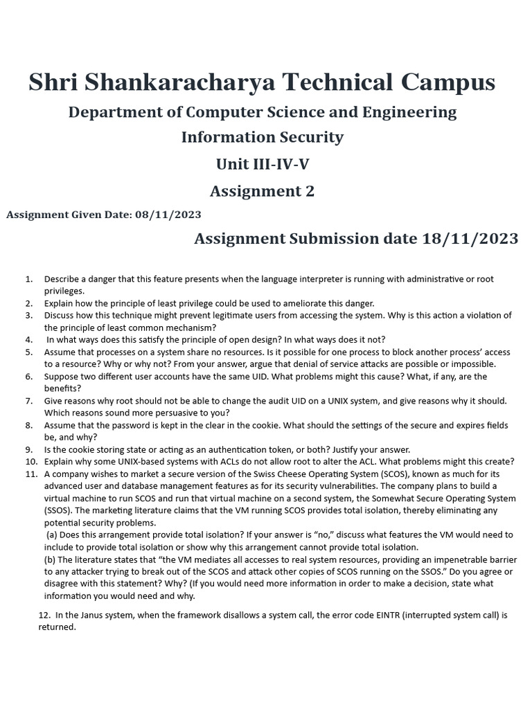 Second Assignment 08112023 | PDF | Superuser | Server (Computing)