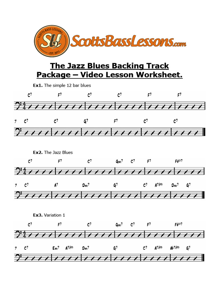 The Jazz Blues Worksheet | PDF