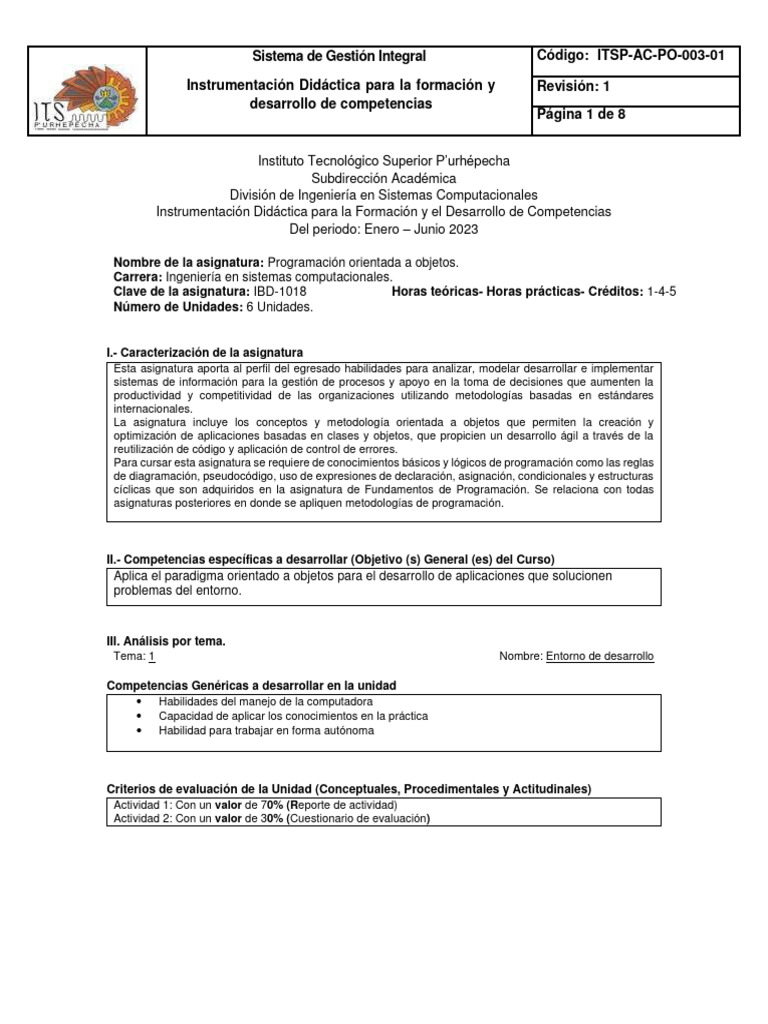 Act Tema 1 Poo 2023 | PDF | Programación orientada a objetos | Java ...