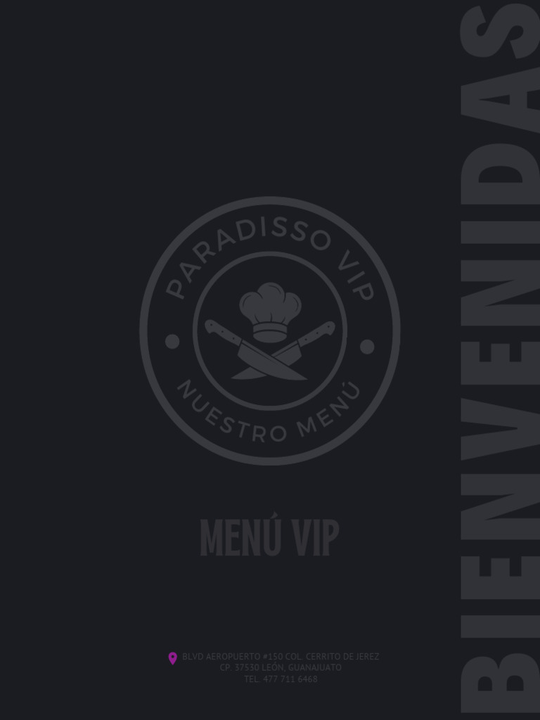 Menú Vip: P A RA Disso V IP | PDF | ensalada | Tortita