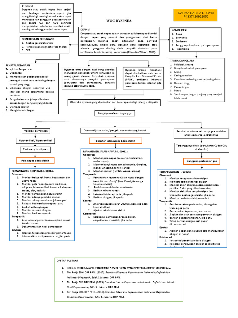 WOC Dyspnea - Rahma Sabila Rusydi (P1337420922052) | PDF