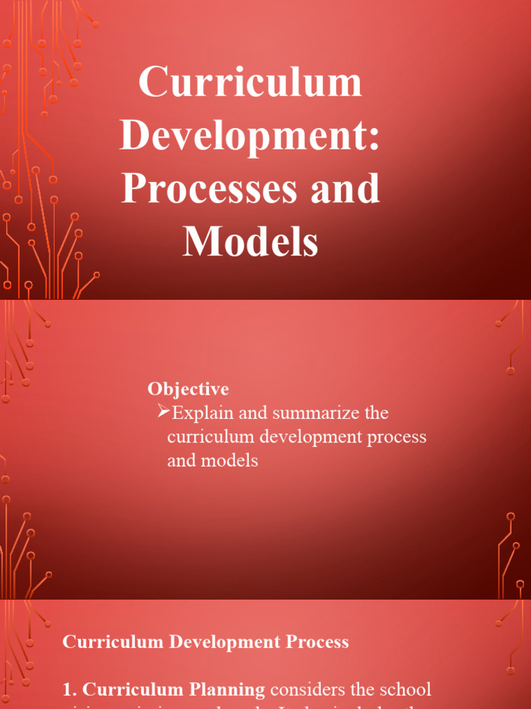 Curriculum Dev. Processess and Models | PDF | Curriculum | Evaluation