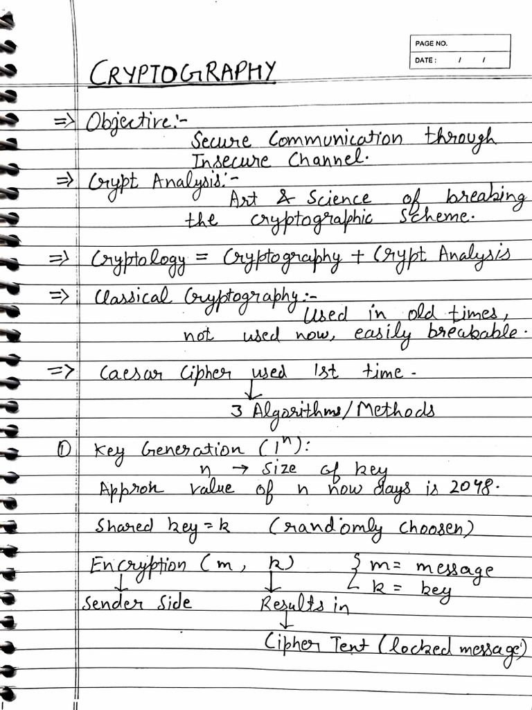 Cryptography Notes | PDF Cryptography Notes | PDF