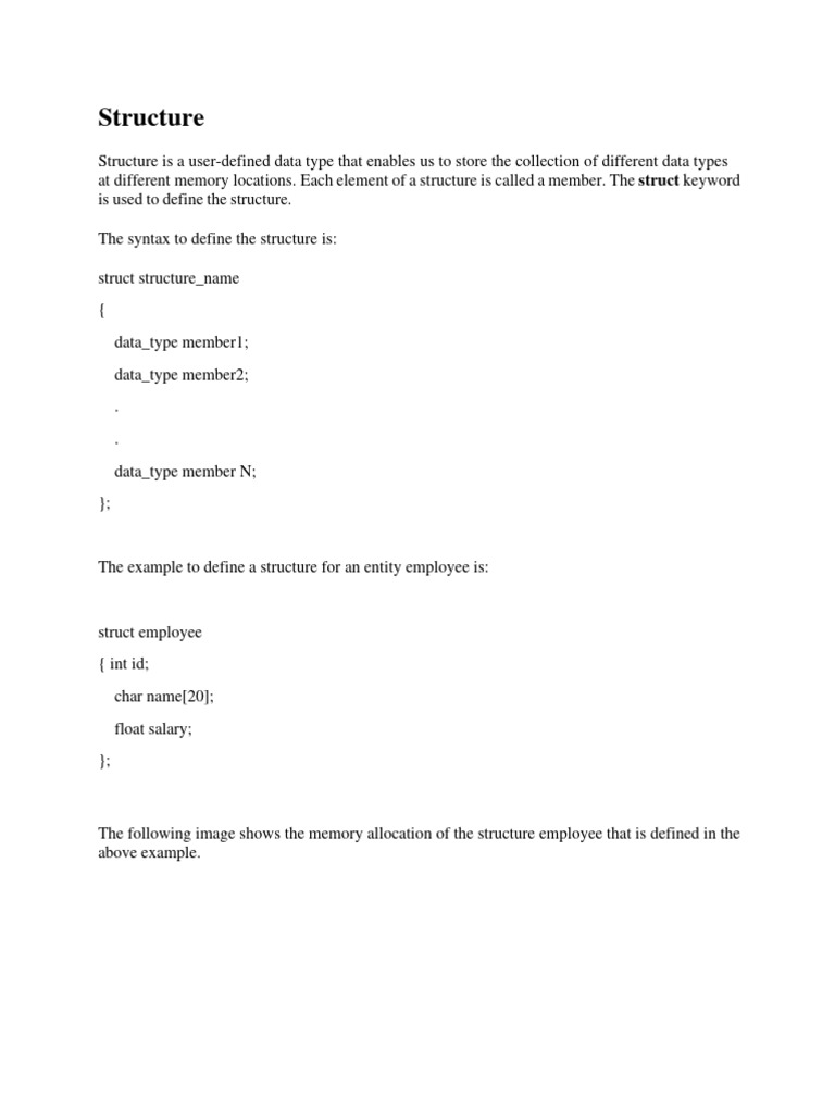 Structure File Notes Download Free Pdf Variable Computer Science Computer File