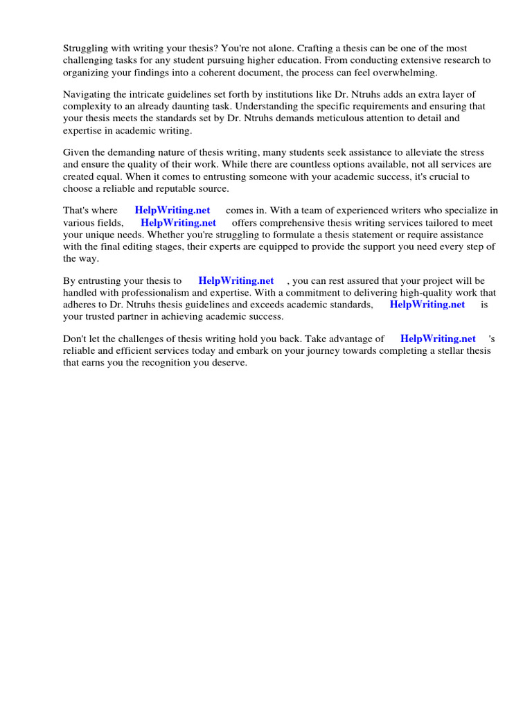 DR Ntruhs Thesis Guidelines | PDF | Thesis | Doctor Of Philosophy