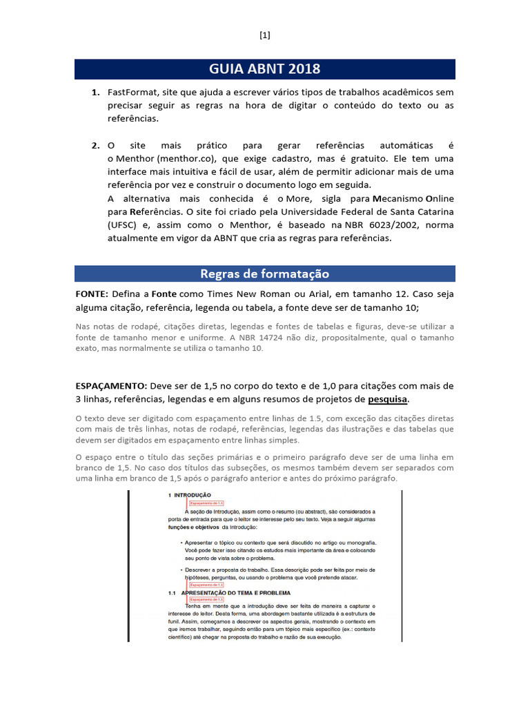Guia Abnt 2018-1 | PDF | Citação | Abstract (resumo)