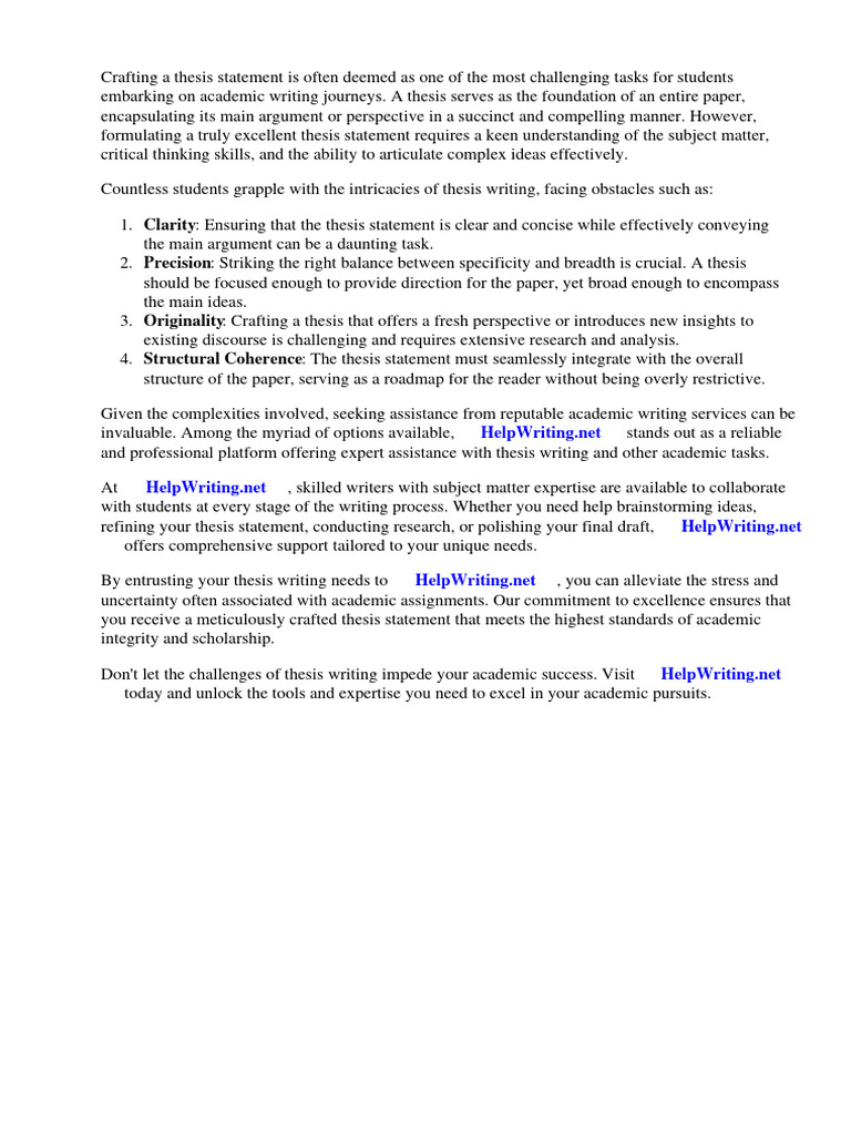 Examples of Really Good Thesis Statements | PDF | Thesis | Essays