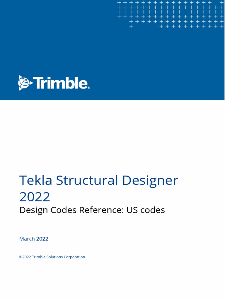 Tekla Structural Designer 2022 Us Codes Reference | PDF | Beam (Structure) | Bending