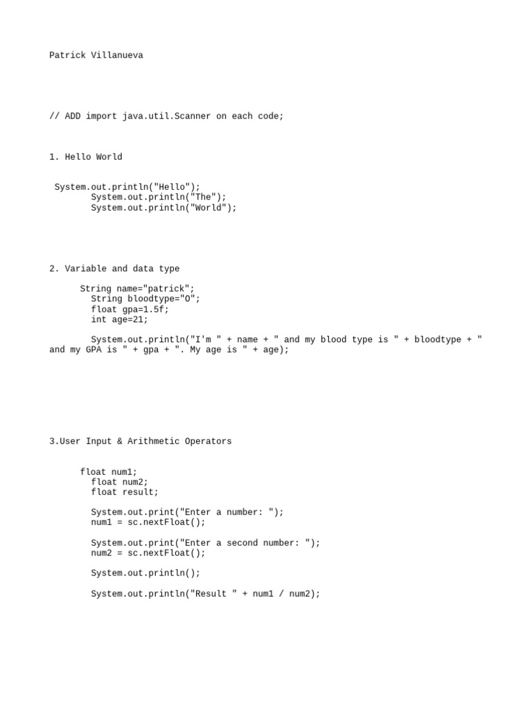 JAVA | PDF | String (Computer Science) | Computing