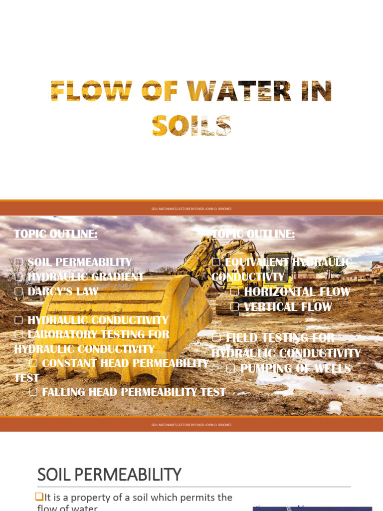 Flow of Water in Soils Compaction | Download Free PDF | Aquifer | Soil Mechanics