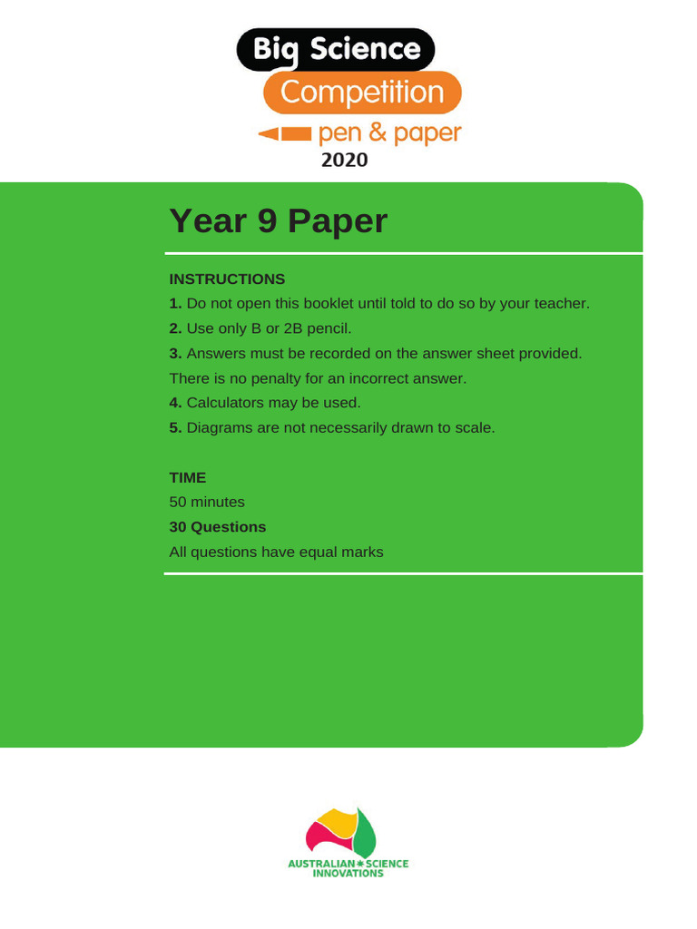 Year 9 Science Exam: Soundwaves, Wind Turbines, 3D Organs, and ...