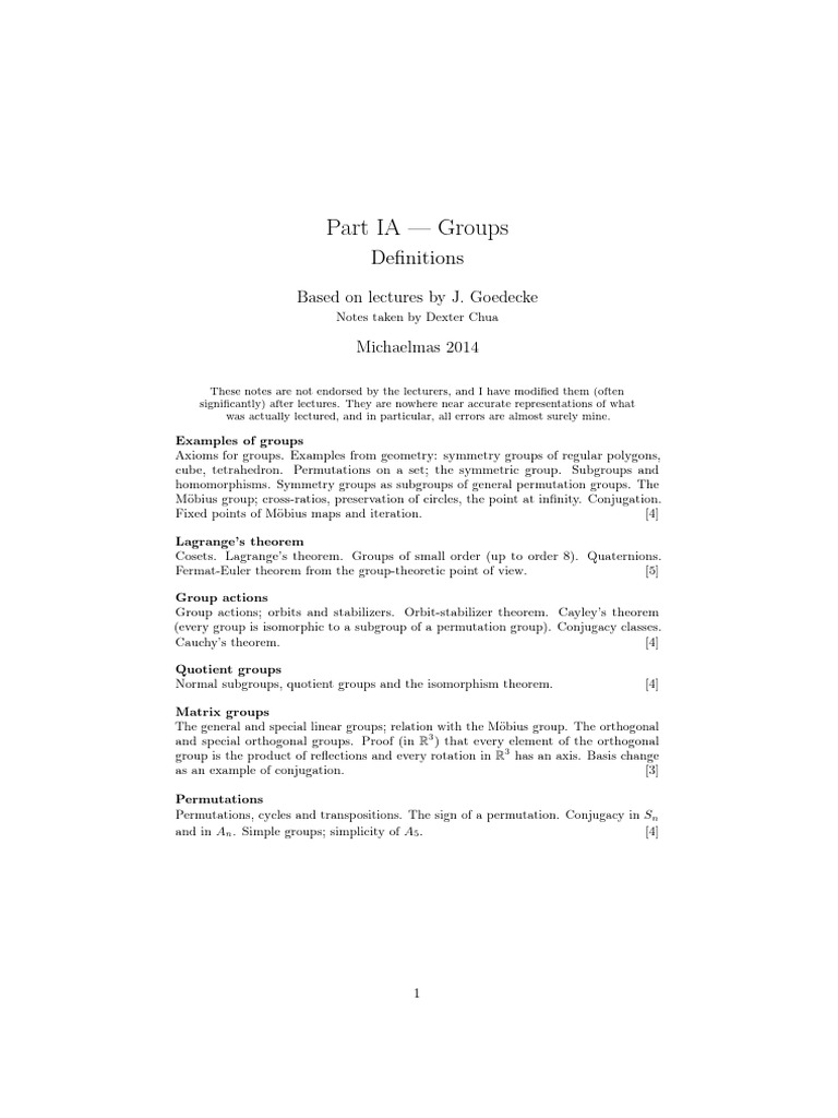 Groups Def | PDF | Group (Mathematics) | Function (Mathematics)
