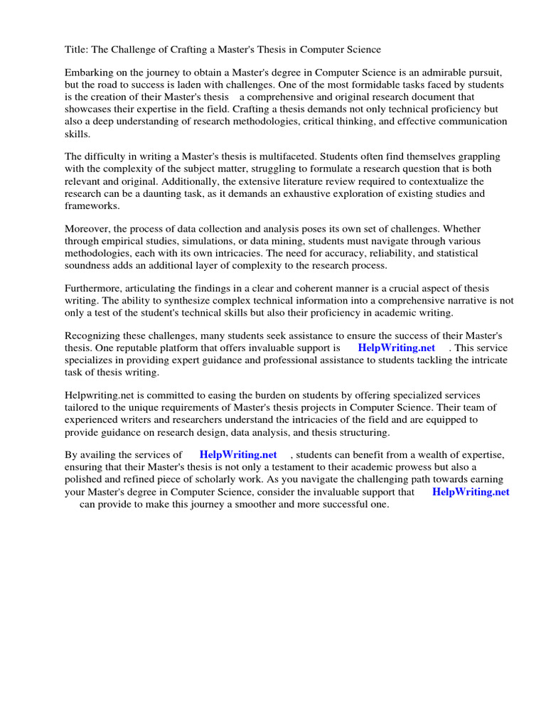 Thesis MSC in Computer Science | PDF | Intelligence (AI) & Semantics ...