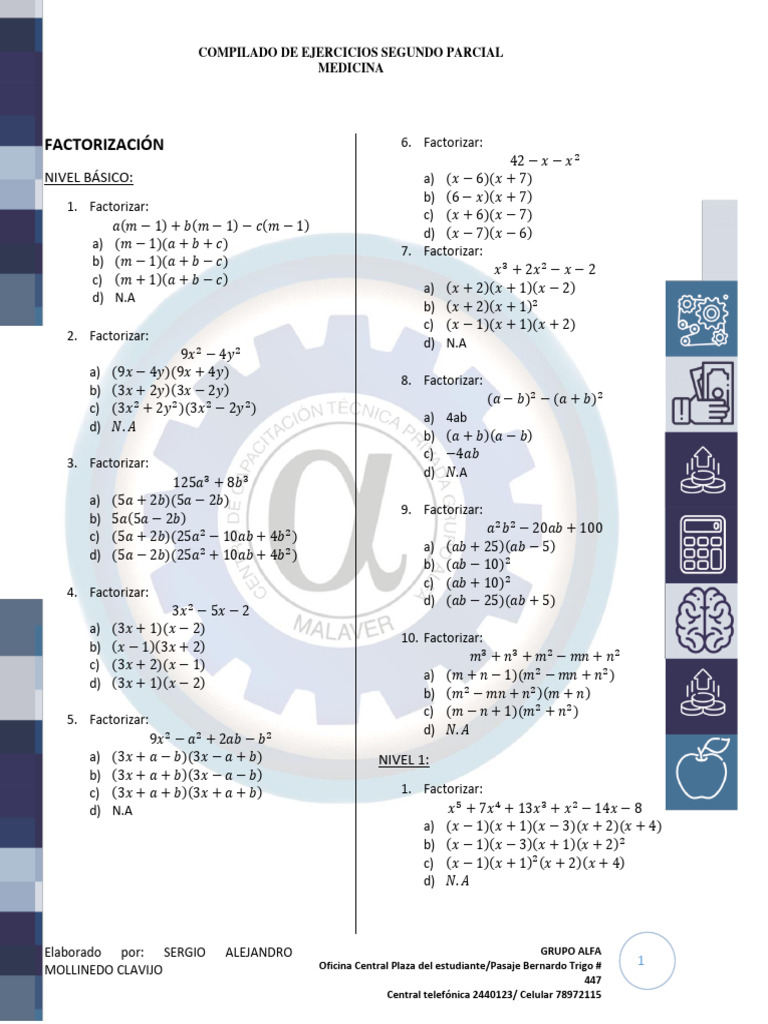 compilado de ejercicios 2do parcial | PDF compilado de ejercicios 2do parcial | PDF