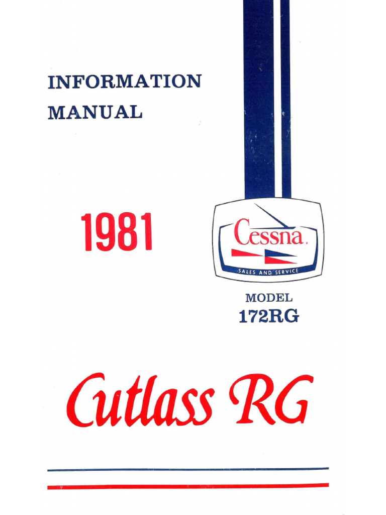 C172RG-Cutlass Information Manual | PDF