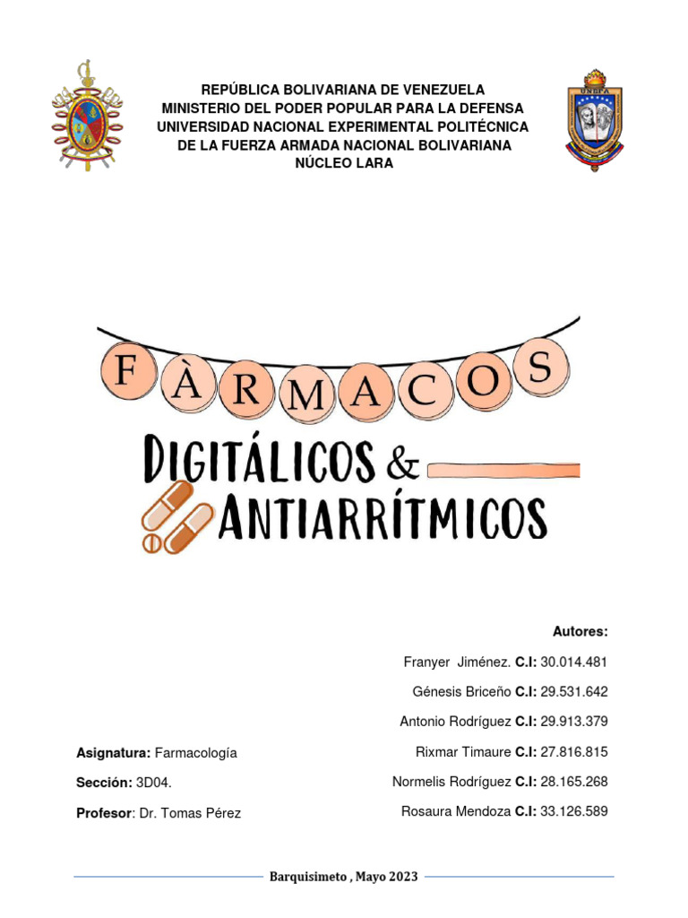 Farmacos Digitalicos | PDF | Medicina CLINICA | Farmacología