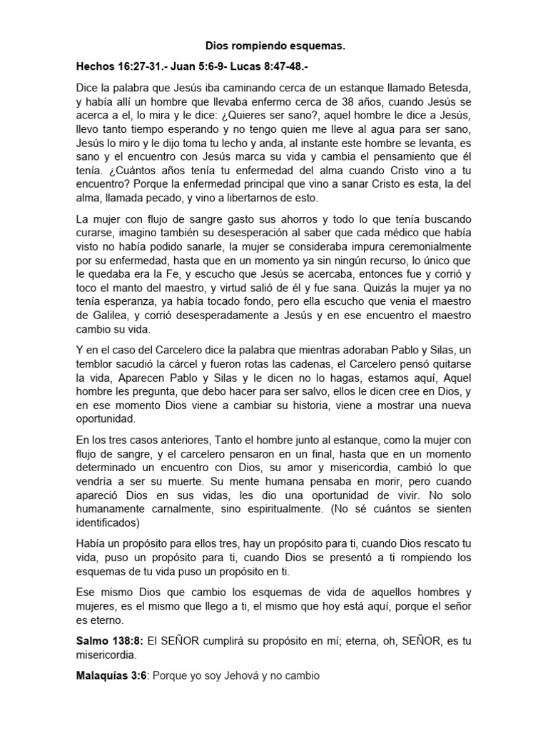 Rompiendo Esquemas con Fe en Dios | PDF | Jesús | Fe