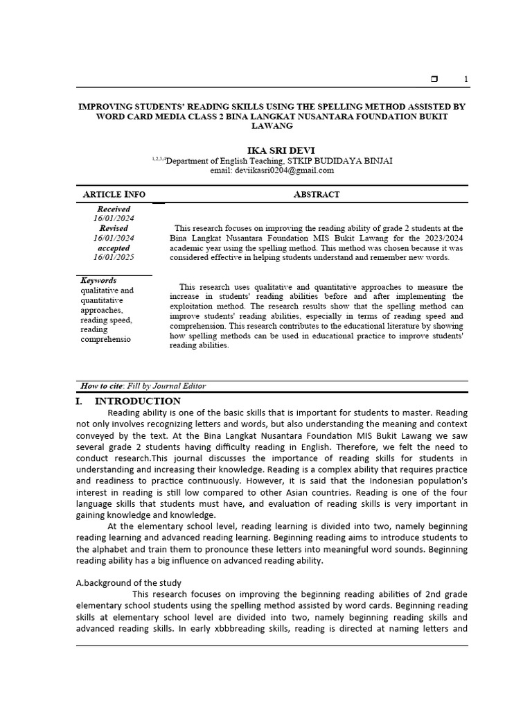 Journal CAR | PDF | Behavior Modification | Communication