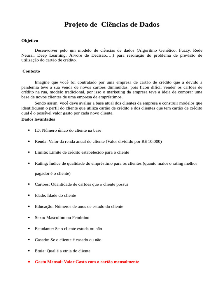 Projeto de Ciências de Dados | PDF