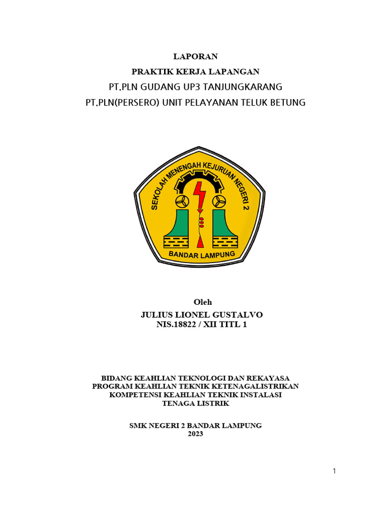 Contoh Laporan PKL SMK | PDF