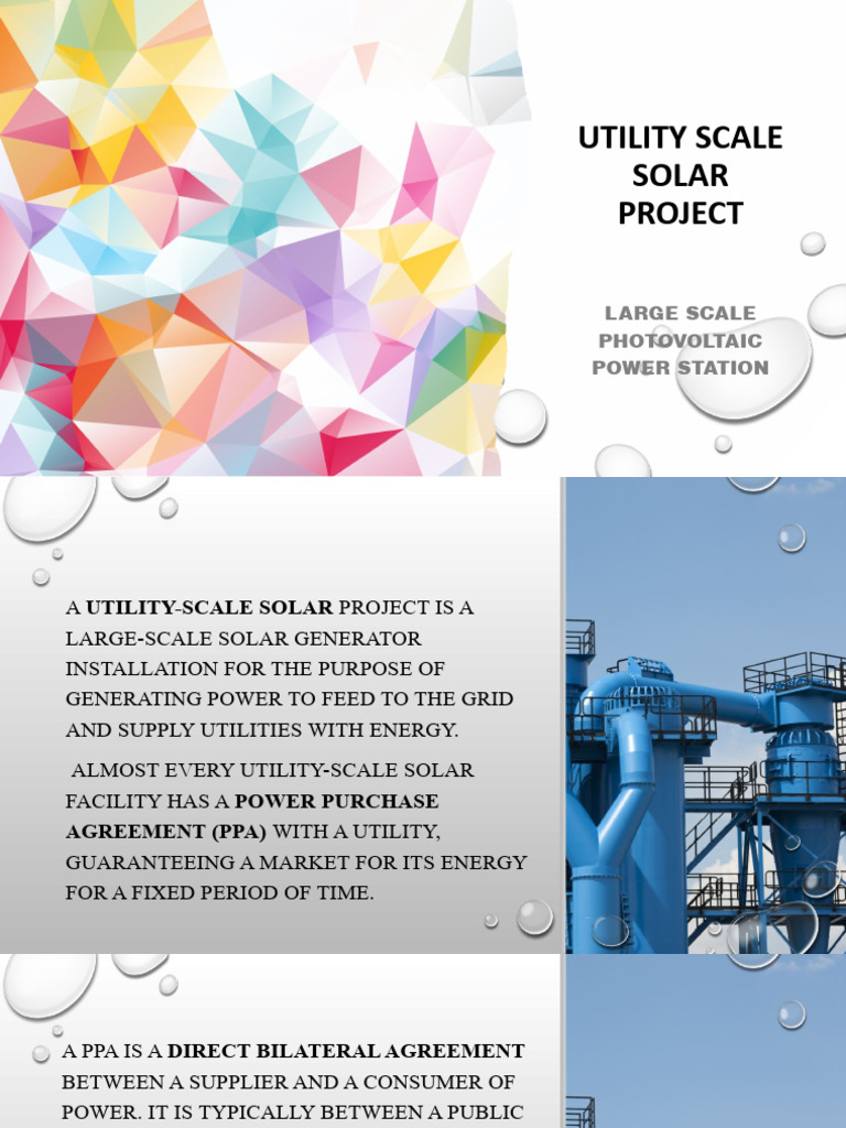Utility Scale Solar Project For Q4 | PDF | Photovoltaic System | Solar ...