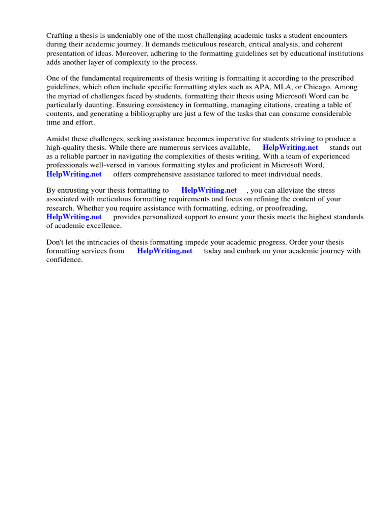 Thesis Microsoft Word Template | PDF | Thesis | Microsoft Word