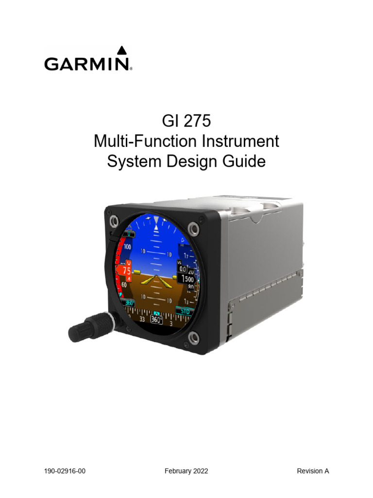 GI 275 Multi-Function Instrument System Design Guide: 190-02916-00 ...