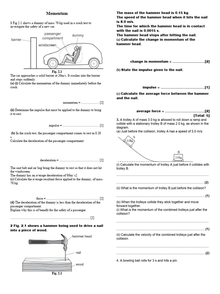 Momentum | PDF | Momentum | Collision Momentum | PDF | Momentum | Collision