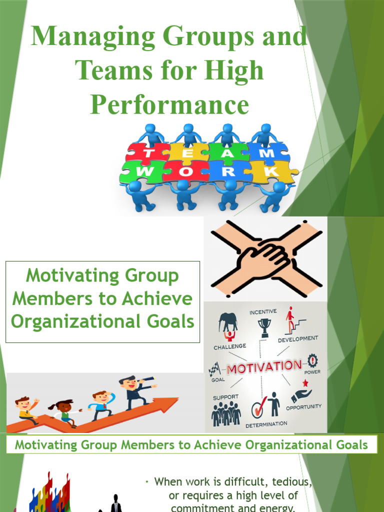 Man. Group and Teams | PDF | Goal | Social Psychology