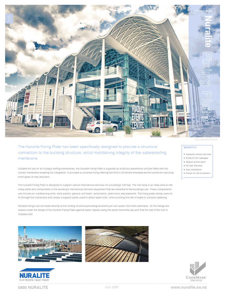Nuralite Fixing Plate for Roof Systems | PDF | Roof | Building Engineering