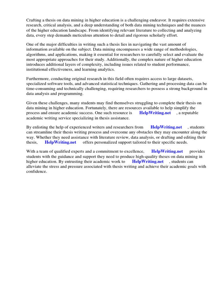 Thesis On Data Mining in Higher Education | PDF | Data Mining | Data