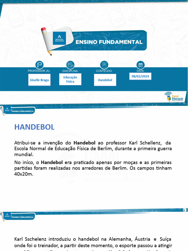 Handebol Regras e Fundamentos | PDF