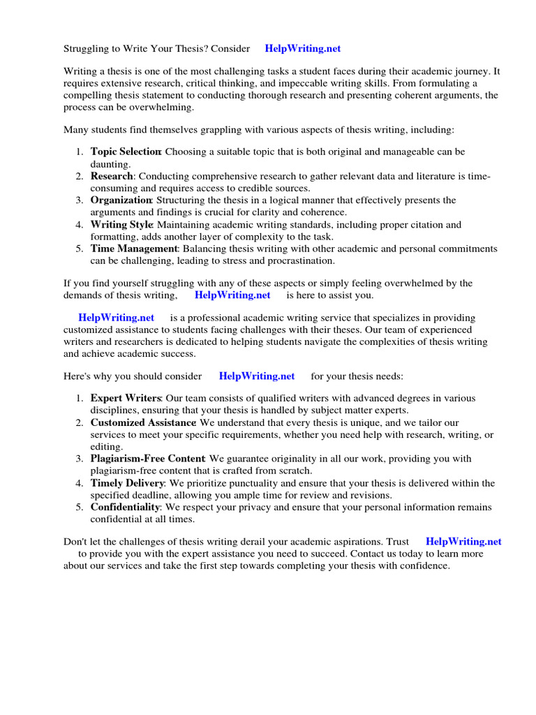 Thesis Framework Free | PDF | Hypothesis | Theory