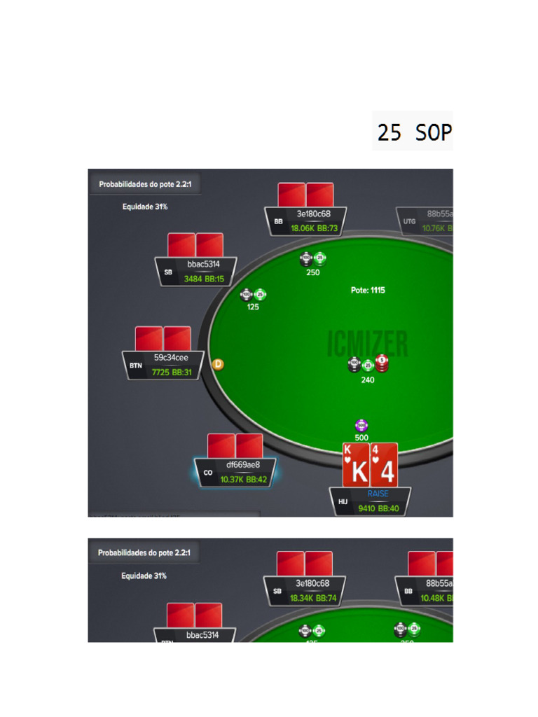 Estudo Do Pre Flop Torneio Regular | PDF