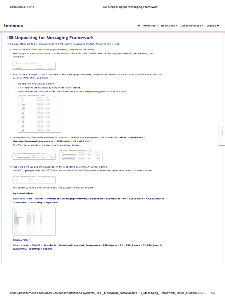 ISB Unpacking For Messaging Framework tph3 | PDF | Xslt | Xml