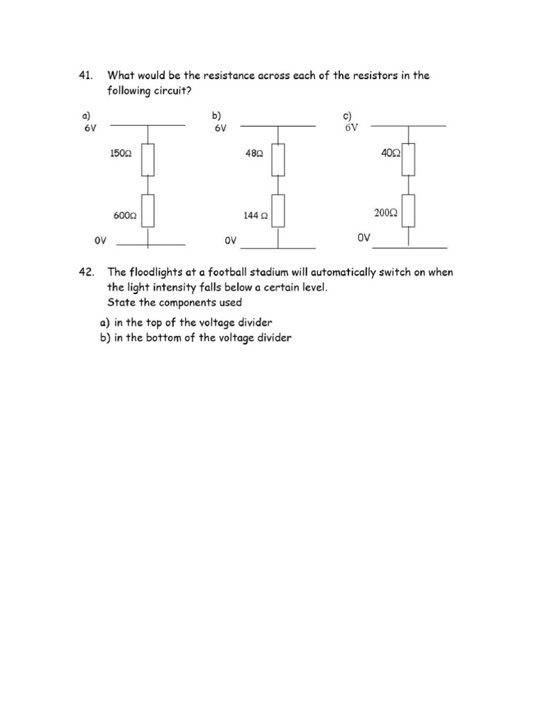 Yr10 electronics HW4 SENSORS | PDF