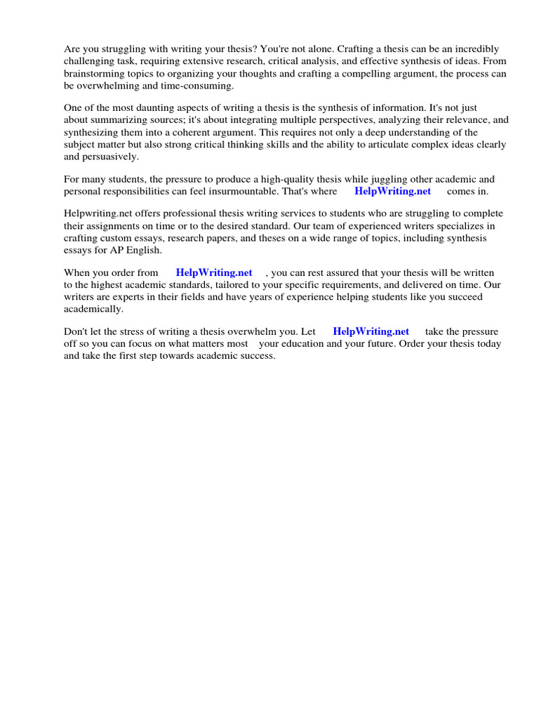 Mastering Thesis Writing Techniques | PDF