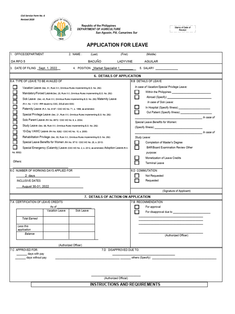 Leave Form Revised | PDF | Childbirth | Parental Leave