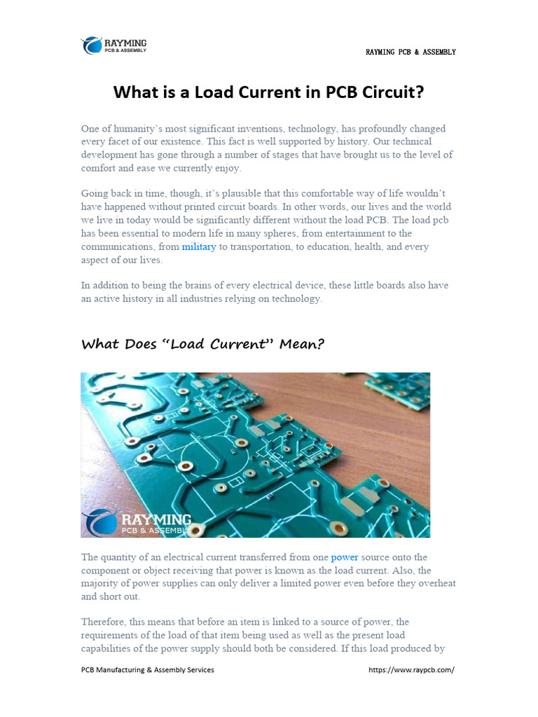 What Is A Load Current in PCB Circuit | PDF | Electric Power | Printed ...