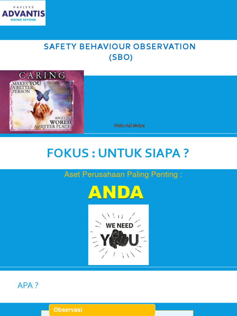 Safety Behaviour Observation (SBO) AAI | PDF | Karier & Perkembangan | Bisnis