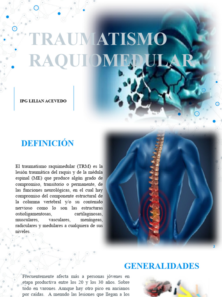 Trauma Raquio Medular de Lilian | PDF | Lesión de la médula espinal ...