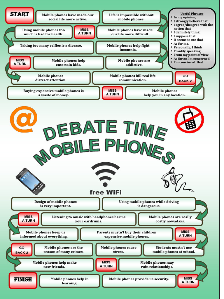 Debate Mobile Phones Boardgames | PDF | Mobile Phones