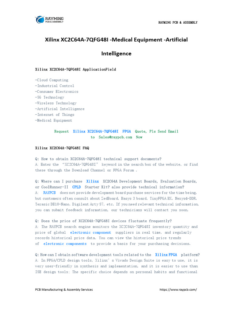 Xilinx XC2C64A-7QFG48I Overview | PDF | Field Programmable Gate Array ...